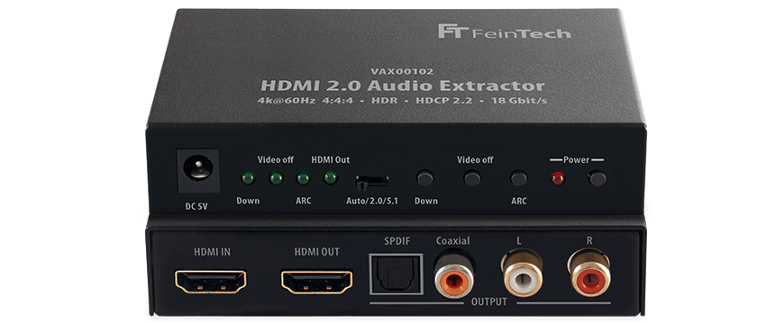 Ultra HD HDMI Audio Extractor VAX00102 with ARC - FeinTech