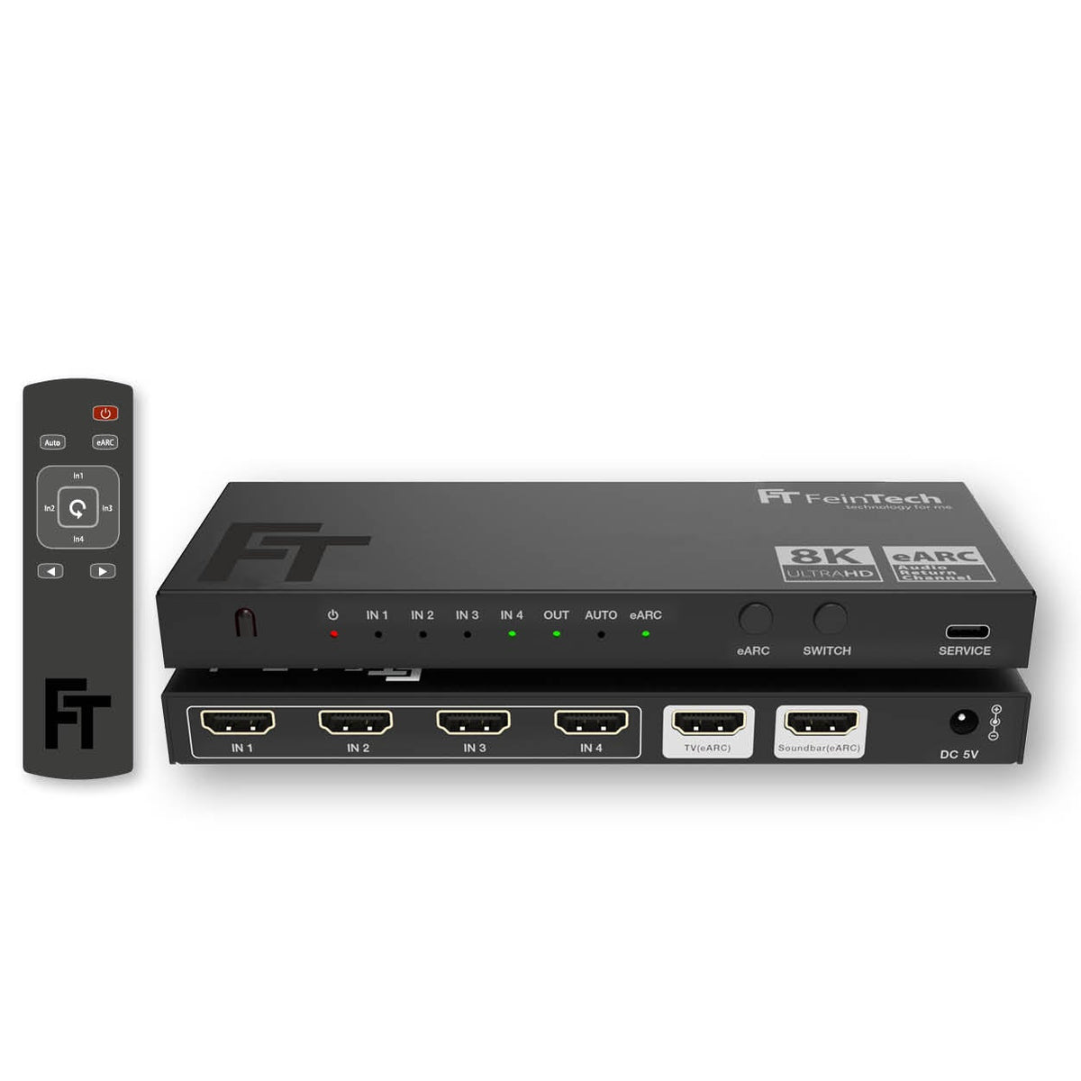 AX340 HDMI 2.1 eARC Pass Switch 4 In 1 Out for eARC Soundbar | 4K 120H ...