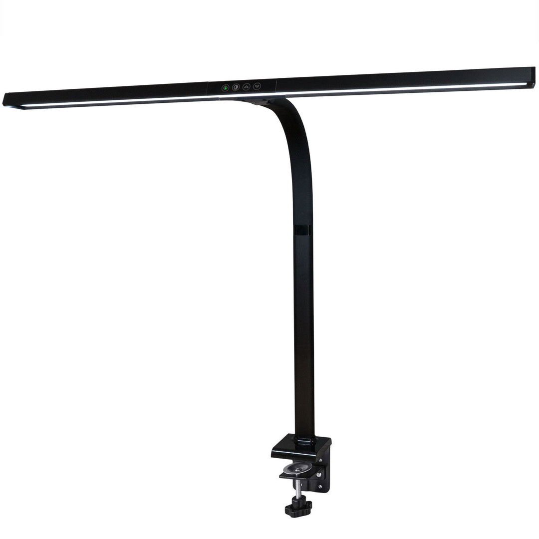 LTL00321E Gro e LED Schreibtischlampe Mit Klemmfu 80 Cm Schwarz FeinTech ltl00321e-gro-e-led-schreibtischlampe-mit-klemmfu-80-cm-schwarz-feintech